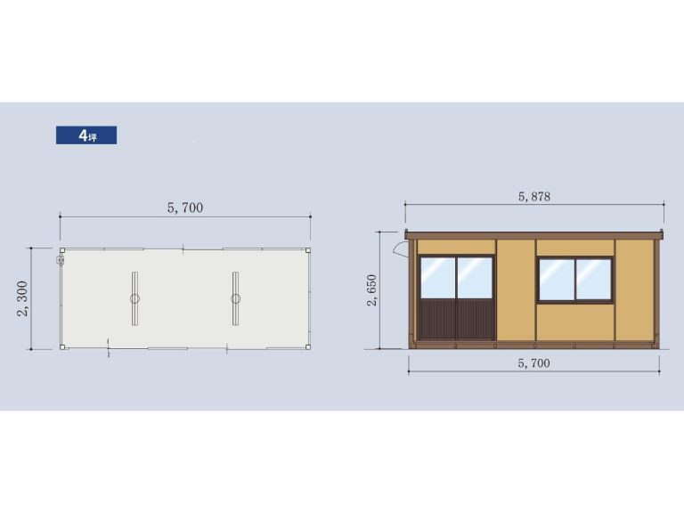 連棟型ユニットハウス/NOIAシリーズ/4坪タイプ2階建て | ビーエッチ株式会社
